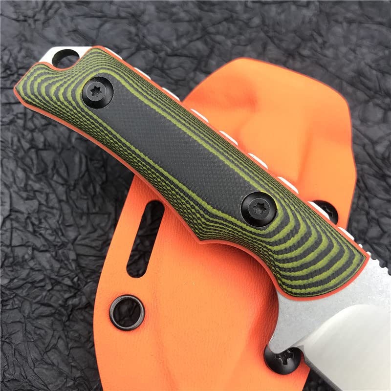 Generies Brands Outdoor Hunt Hidden Canyon Hunter EDC Fixed Blade Knife 2.79" 8Cr13Mov Drop Point, G10 Handles, Kydex Sheath,Gift For Men (G10 Handle)