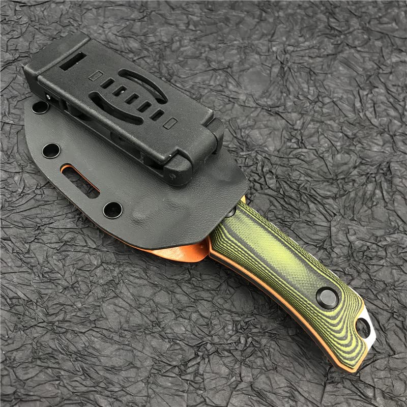 Generies Brands Outdoor Hunt Hidden Canyon Hunter EDC Fixed Blade Knife 2.79" 8Cr13Mov Drop Point, G10 Handles, Kydex Sheath,Gift For Men (G10 Handle)