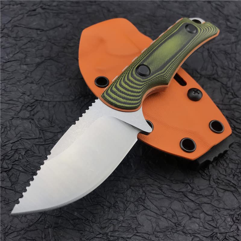 Generies Brands Outdoor Hunt Hidden Canyon Hunter EDC Fixed Blade Knife 2.79" 8Cr13Mov Drop Point, G10 Handles, Kydex Sheath,Gift For Men (G10 Handle)