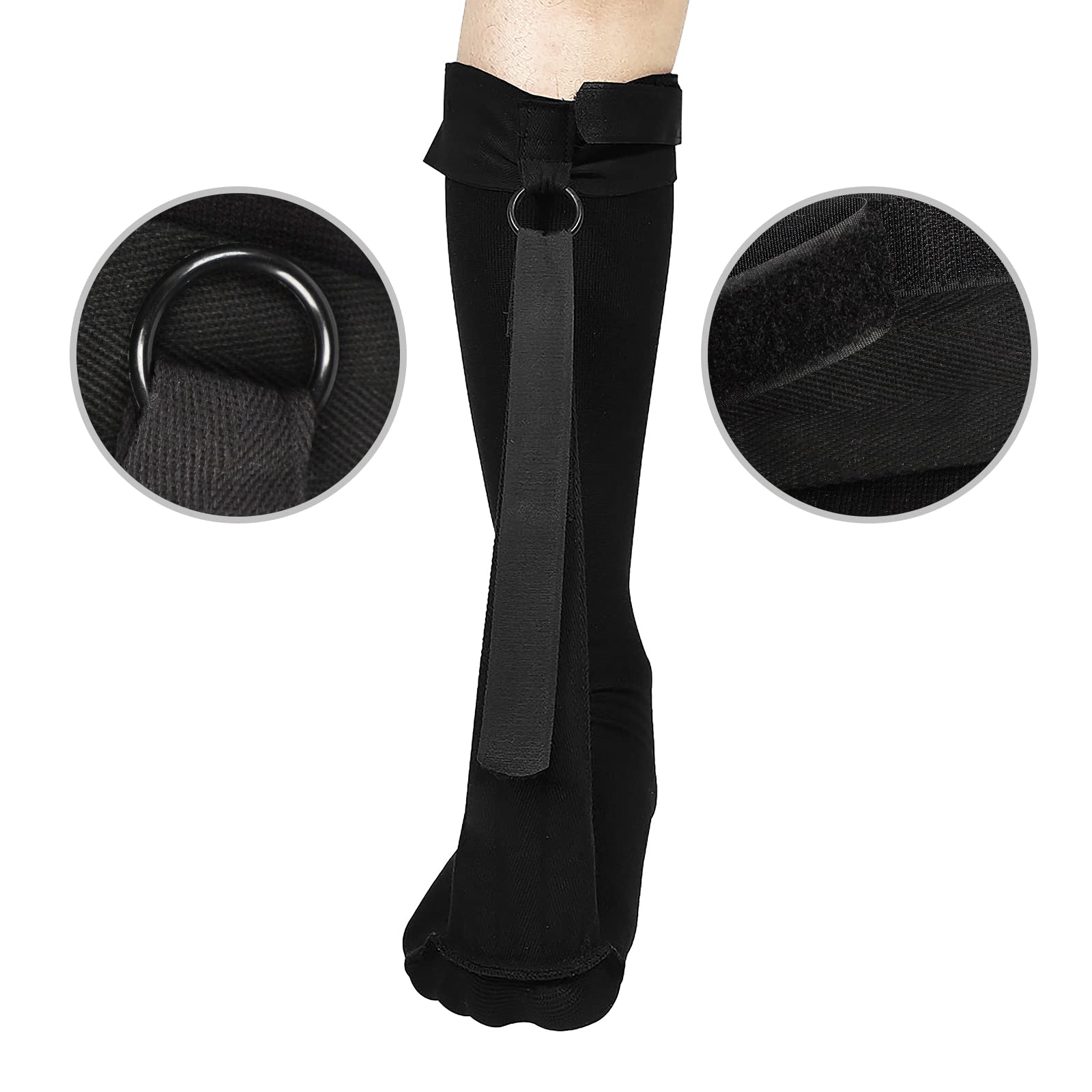 Ankle Joint Support Adjustable Foot Drop Orthotics Brace Compression Sock for Plantar Fasciitis Achilles Tendonitis Pain Relief Splint (Medium)