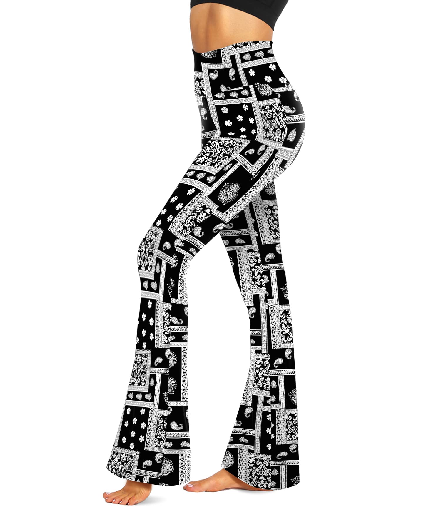 TNNZEET Women’s Flare Yoga Pants, Bootcut High Waisted Casual Wide Leg Leggings