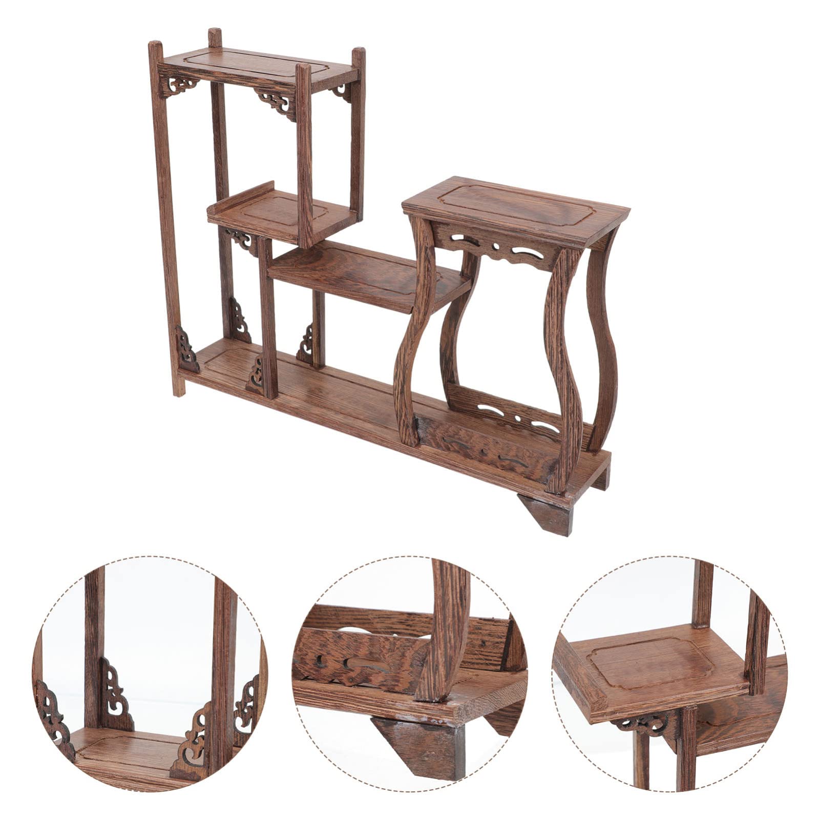 Cabilock Straight Retail Table Display Stand with Shelves for Products 3 Step Straight Display Rack for Retail Table Top Counter Shows Farmers Market Tradeshows