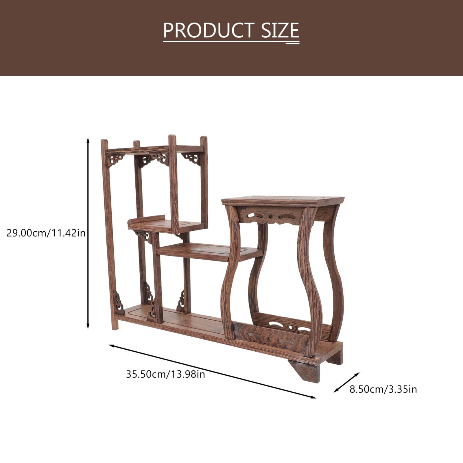 Cabilock Straight Retail Table Display Stand with Shelves for Products 3 Step Straight Display Rack for Retail Table Top Counter Shows Farmers Market Tradeshows