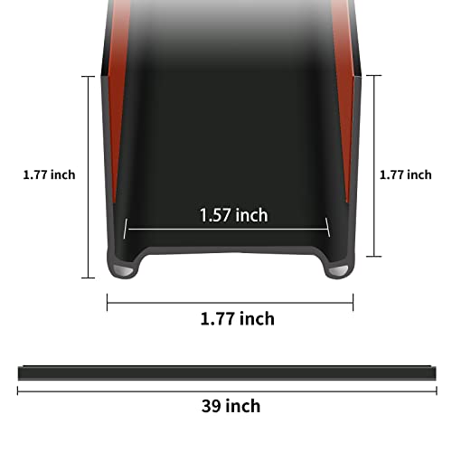 Door Draft Stopper, Cuttable Under Door Seal, Strong Adhesive Draft Stopper for Bottom of Door for Exterior/Interior Doors 39” Length (Black)