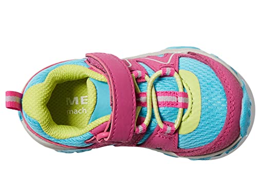Merrell Trail Quest Jr Hiking Shoe, Berry/Lime/Turquoise, 7.5 US Unisex Little Kid