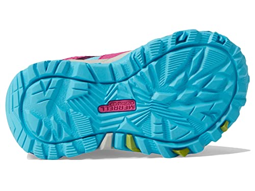 Merrell Trail Quest Jr Hiking Shoe, Berry/Lime/Turquoise, 7.5 US Unisex Little Kid