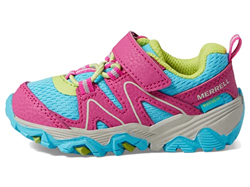 Merrell Trail Quest Jr Hiking Shoe, Berry/Lime/Turquoise, 7.5 US Unisex Little Kid