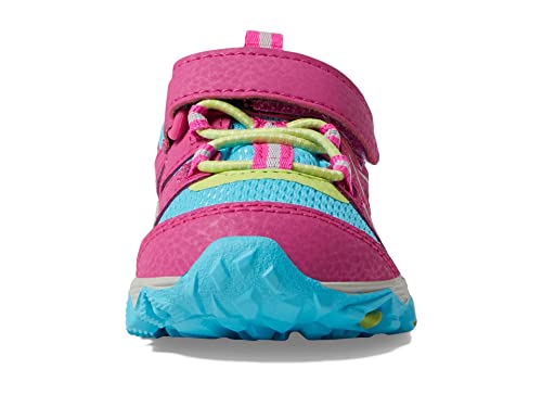 Merrell Trail Quest Jr Hiking Shoe, Berry/Lime/Turquoise, 7.5 US Unisex Little Kid