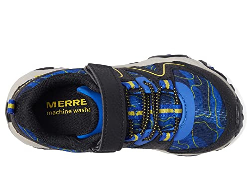 Merrell Trail Quest Hiking Shoe, Blue/Black/Yellow, 3 US Unisex Big Kid