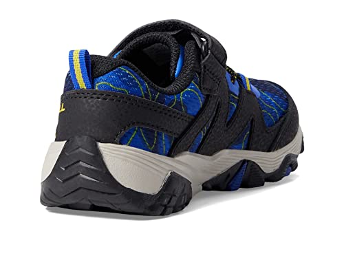 Merrell Trail Quest Hiking Shoe, Blue/Black/Yellow, 3 US Unisex Big Kid