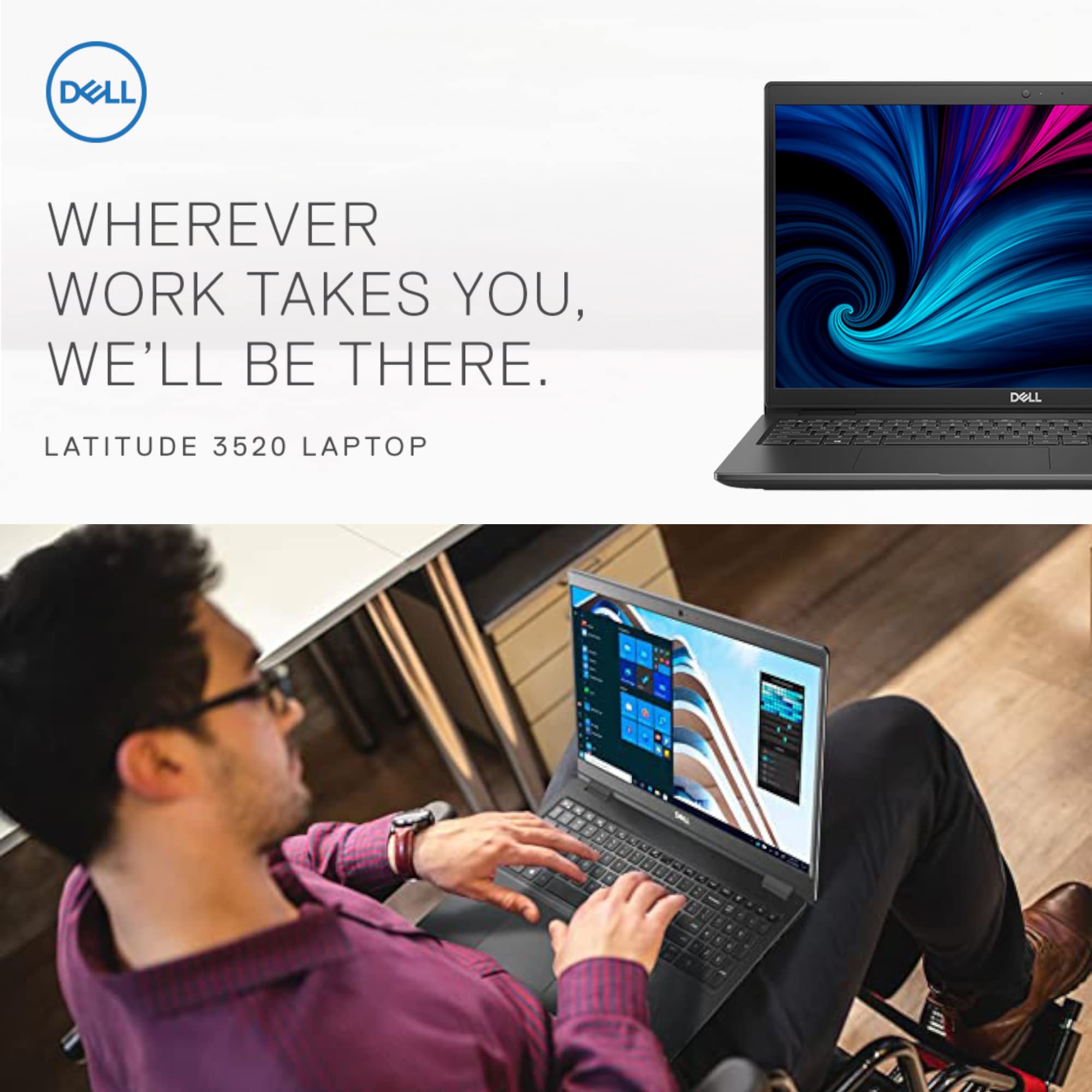 DELL 2022 Latitude 3520 15.6" FHD Business Laptop, Intel Core i5-1135G7, 32GB RAM, 1TB PCIe SSD, Webcam, Wi-Fi 6, HDMI, Bluetooth, Windows 11 Pro