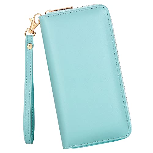 KUKOO Women’s Zip Around Wallet Phone Clutch Purse Card Holder Organizer Wristlet