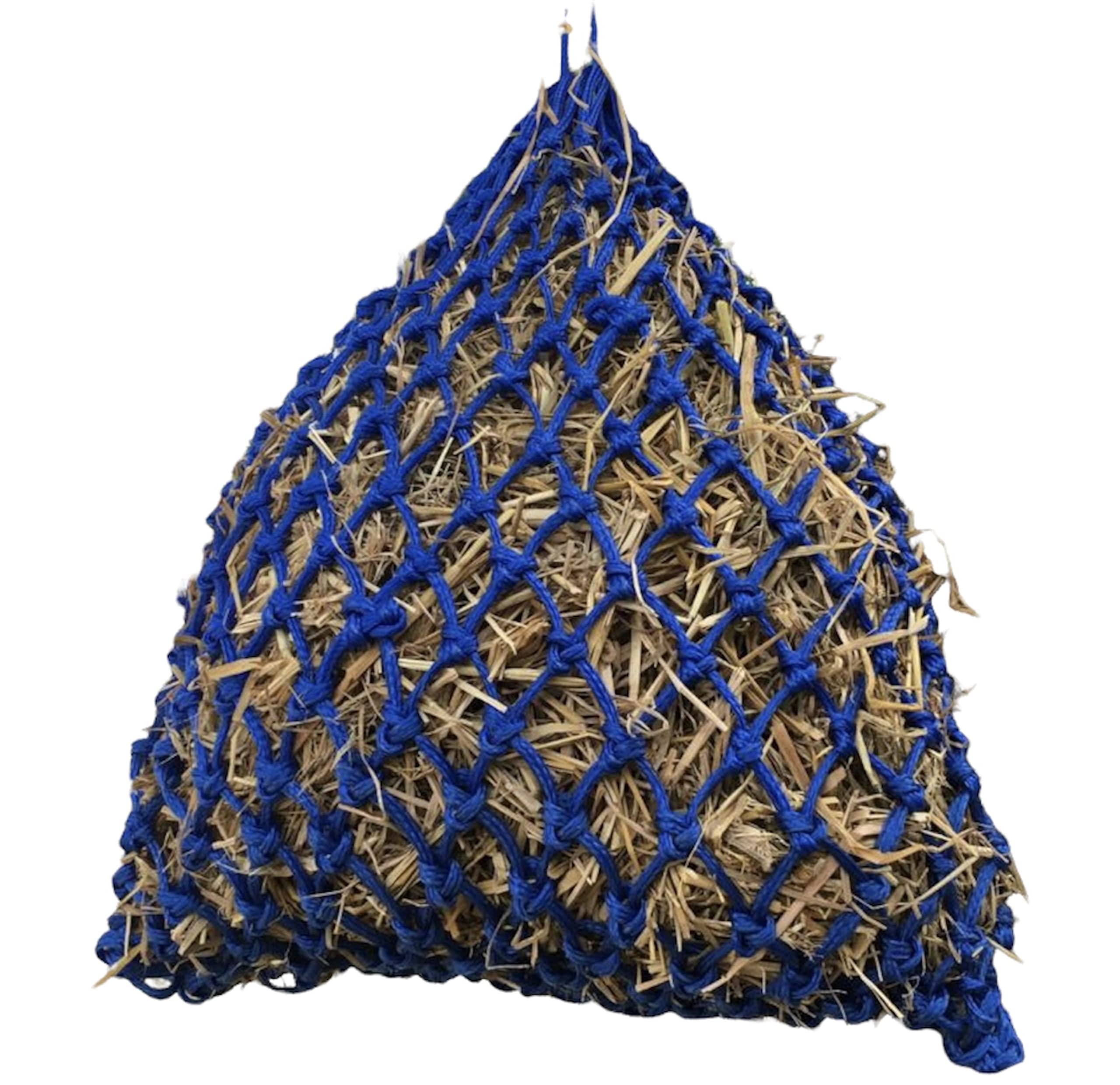 Majestic Ally 2βx2β Holes Highly Durable Very Sturdy 36" Hay Net with for Horses, Goat, Travel Feeder for Trailer and Stall, Reduces Waste (Royal Blue)