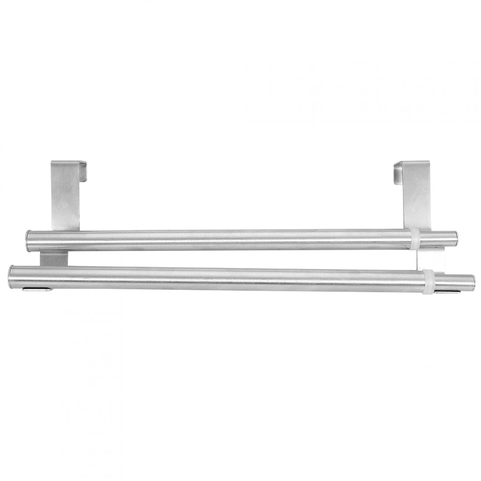 LKJGHG 2 Pcs Kitchen Towel Holder,Over The Door Tea Towel Holder,Expandable Stainless Steel Towel Rail, No Drilling,for Cupboard Drawers Bathroom-40cm Double Bar