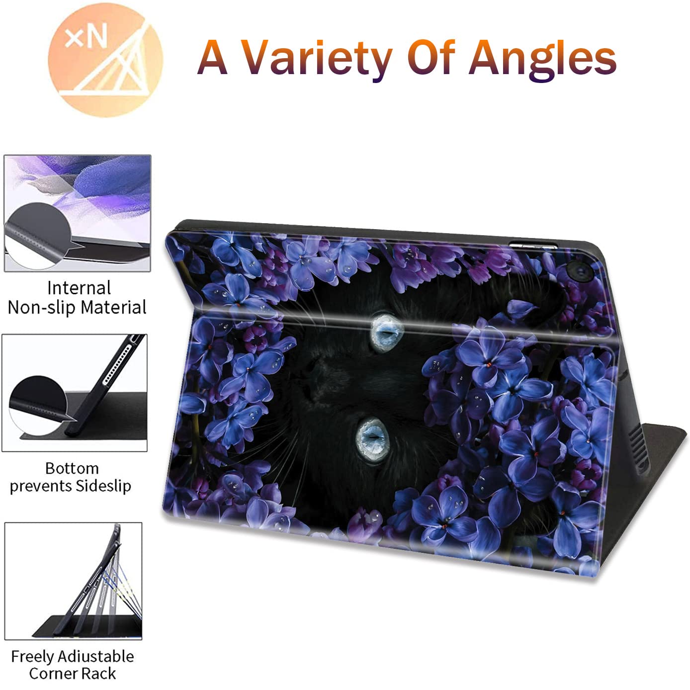CharmLife Samsung Galaxy Tab A8 10.5 2022 Slim Case with Adjustable Stand Cover with Auto Wake/Sleep Smart Cover for Samsung Galaxy A8 HO-Tab-A8 10.5-011 0