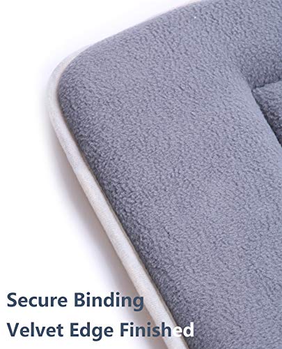 QIAOQI Dog Bed Kennel Pad Crate Mat Washable Orthopedic Antislip Beds Dense Memory Foam Cushion Padding Bolster | Perfect Sleep Bedding Pads for Carrier Cage