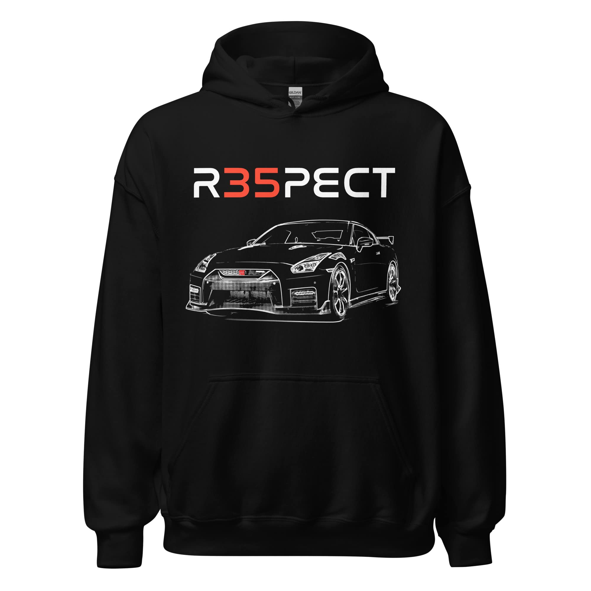 JG Infinite R35 GTR GT-R Skyline Respect JDM Tuner Drift Racing Unisex Hoodie Black