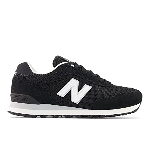 New Balance Men's 515 V3 Sneaker, Black/White/Aluminum Grey, 10