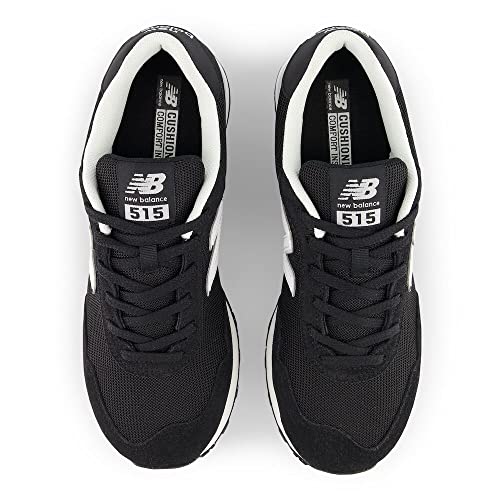 New Balance Men's 515 V3 Sneaker, Black/White/Aluminum Grey, 10