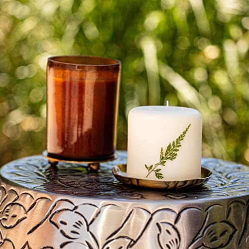 Rosy Rings Scented Sunray Glass Candle - 75 Hour Burn, Aromatherapy Candles, Sunray Candles, Spring Candles, Long Lasting Candles, Jar Candles (Coastal Vanilla)