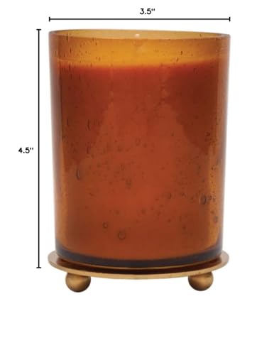 Rosy Rings Scented Sunray Glass Candle - 75 Hour Burn, Aromatherapy Candles, Sunray Candles, Spring Candles, Long Lasting Candles, Jar Candles (Coastal Vanilla)