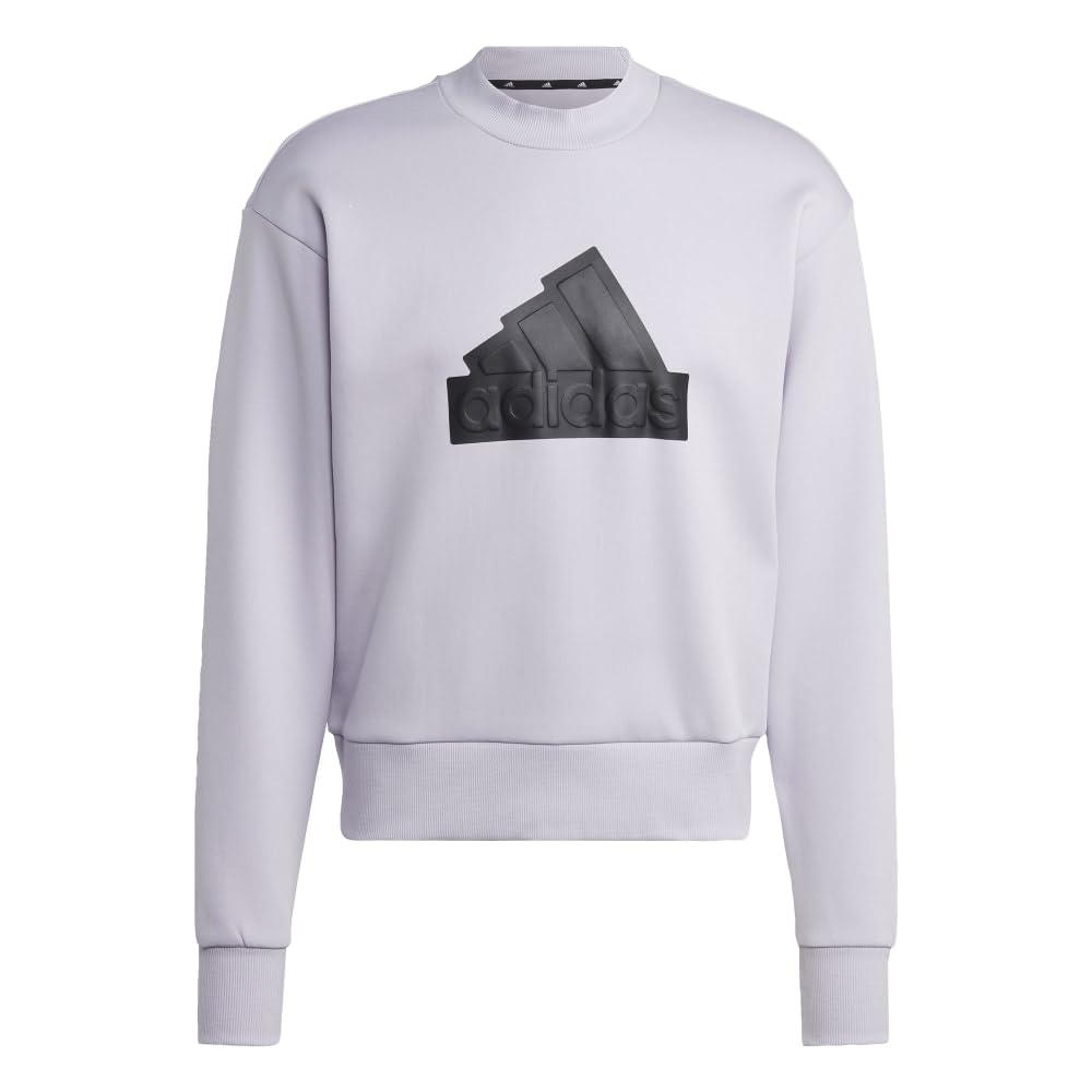 adidas Men's Future Icon Badge of Sport Crewneck, Silver Dawn, Large