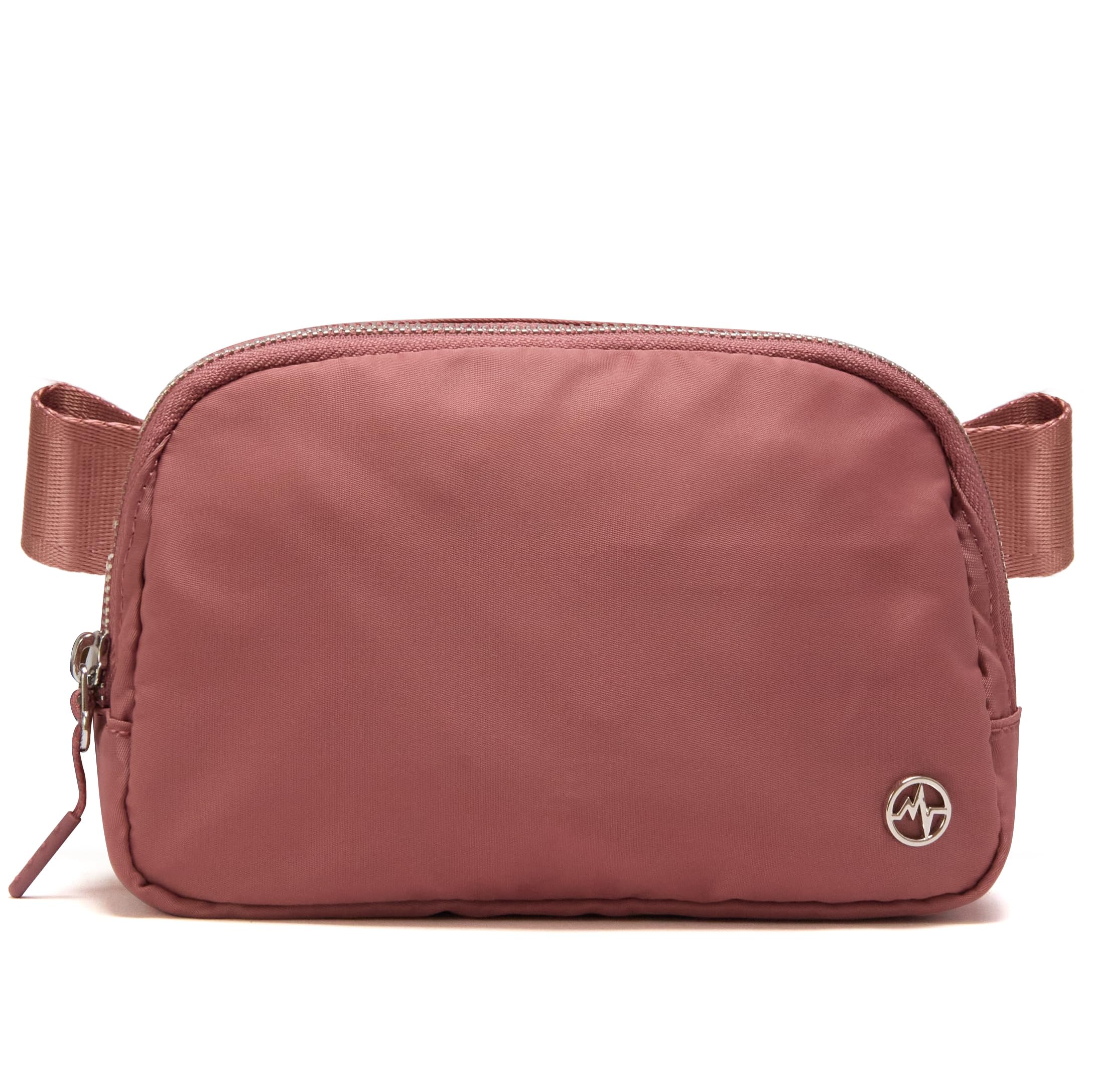Pander Unisex Belt Bag Fanny Pack for Women with Adjustable Strap, Small Waist Pouch for Workout Running Traveling Hiking (Dune).