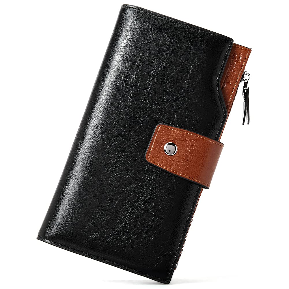BOSTANTEN Womens Leather Wallets RFID Bundle Genuine Leather Backpack