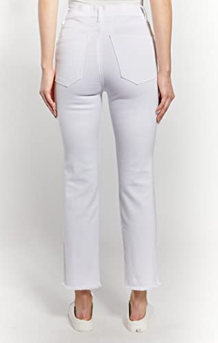 O A T NEW YORK Women's Luxury Clothins Basic High Rise Denim Jeans with Five Pockets, Comfortable & Stylish Pants, Mable White, 24