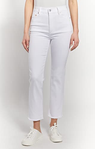 O A T NEW YORK Women's Luxury Clothins Basic High Rise Denim Jeans with Five Pockets, Comfortable & Stylish Pants, Mable White, 24