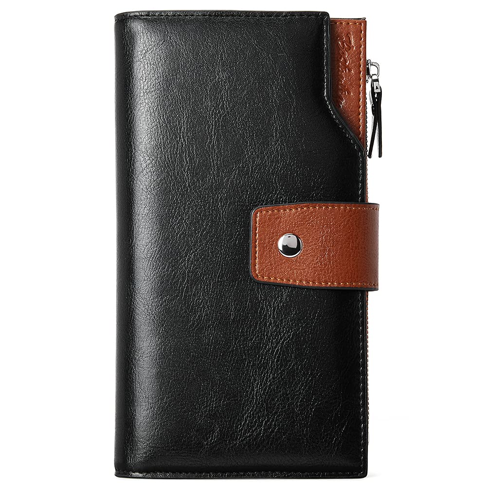 BOSTANTEN Womens Leather Wallets RFID Bundle Genuine Leather Backpack
