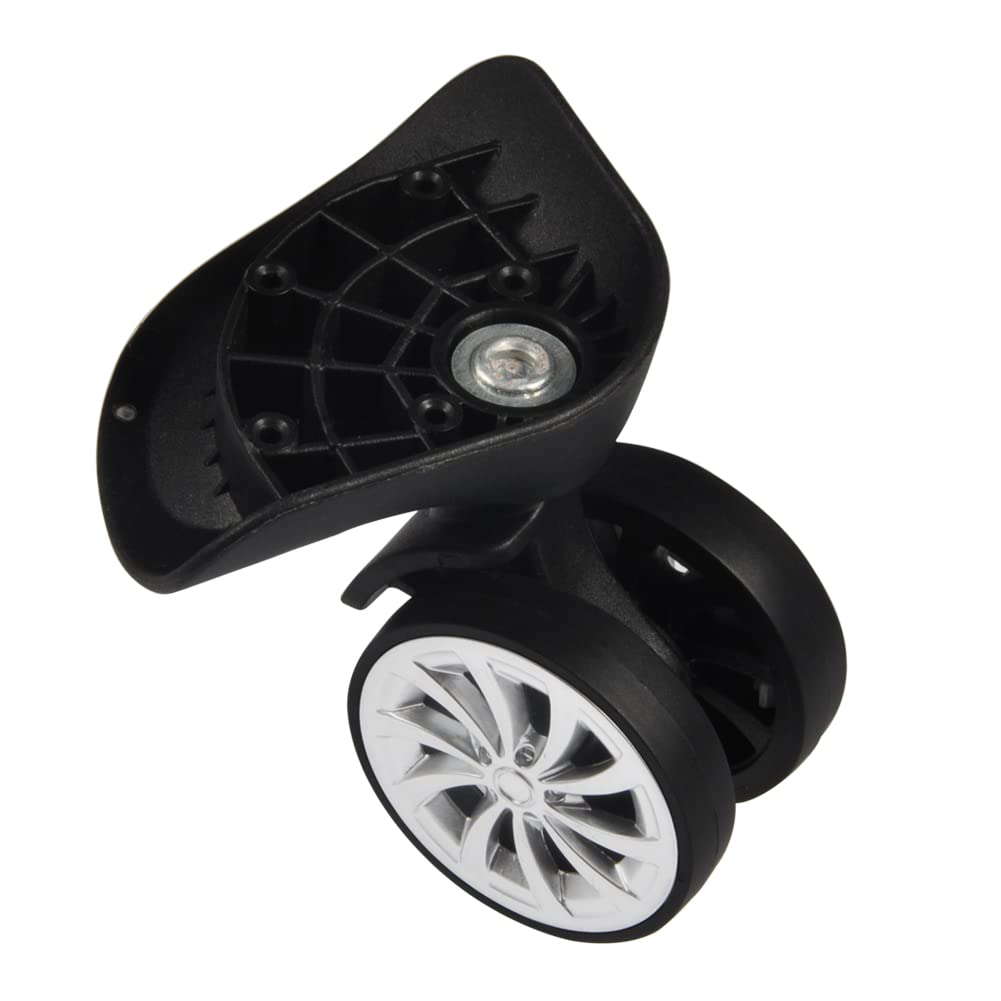 Luggage Suitcase Replacement Wheel, 360 Degree Swivel Caster Wheel Black Plastic Travel Luggage Trolley Spare Rotating Wheel for Outdoor Repair Replacement