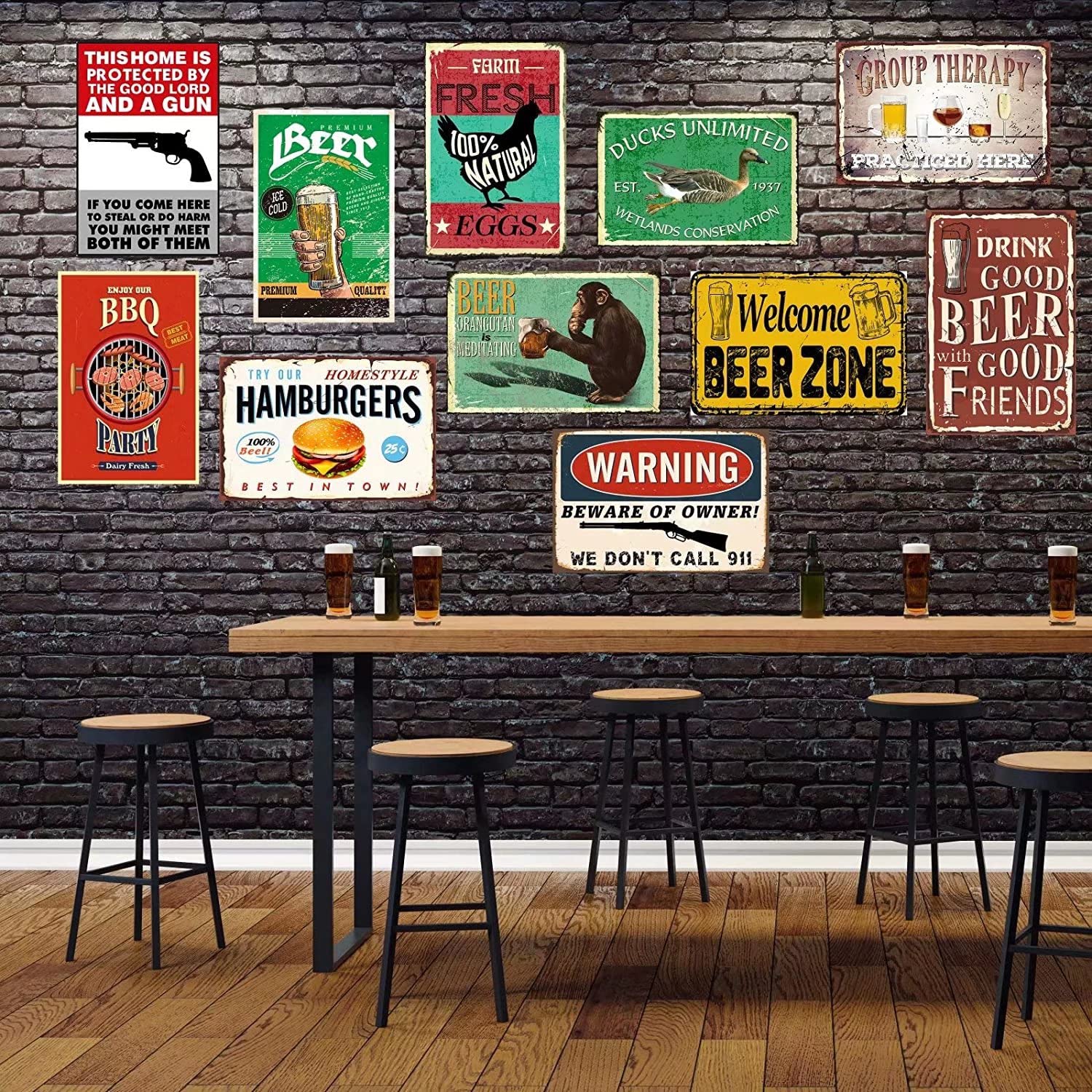 Mocozim Rustic Retro Metal Tin Sign Herbology Poster Plant Magic Home Decor Wall Art Decor Tin Sign for Living Room,Kitchen,Bedroom Gift 8X12Inch
