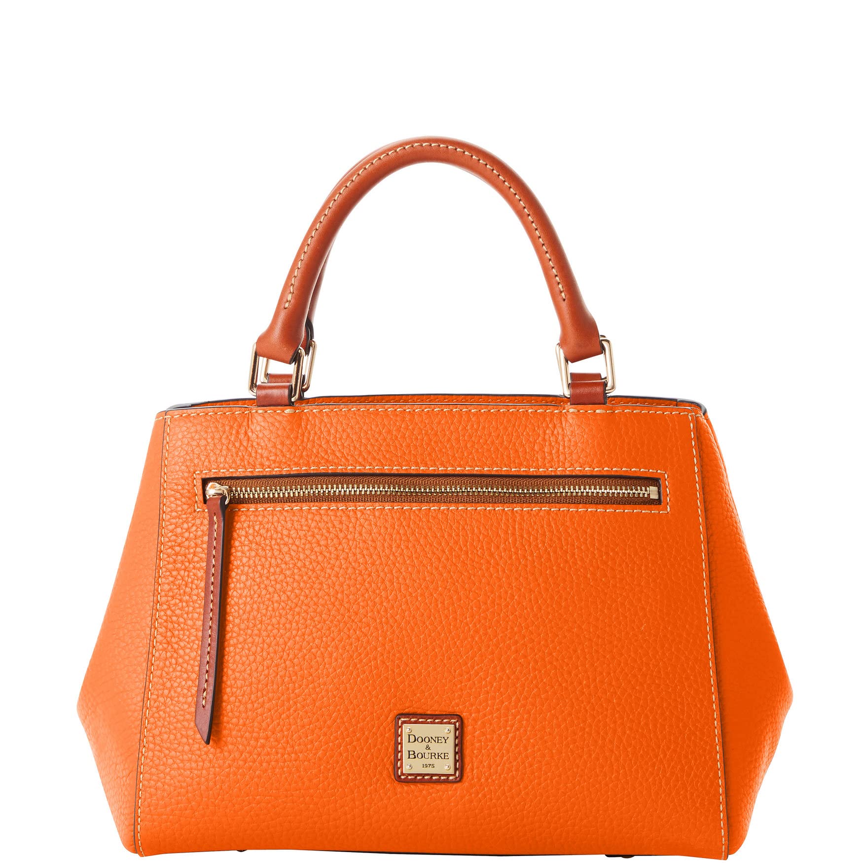 Dooney & Bourke Handbag, Pebble Grain Small Zip Satchel - Clementine