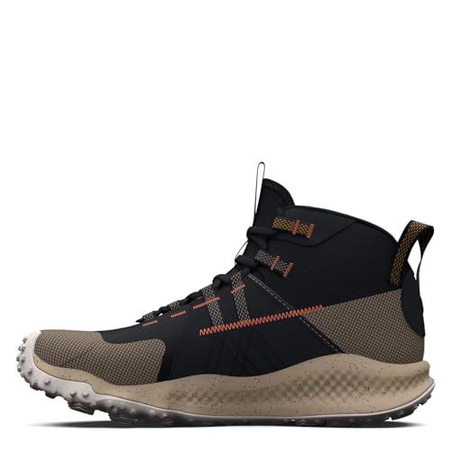 Under Armour Men's Charged Maven Trek, (001) Black/Sahara/Honey Orange, 10, US