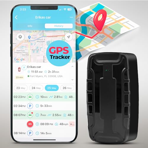 Magnetic GPS Tracker for Vehicles | Real-Time Car and Asset Tracking | Rechargeable Long-Life Battery (2-7 Months) | Global Coverage | Ideal for Teens, Elderly and Fleet Monitoring | Software Included