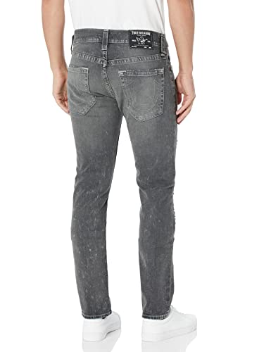 True Religion mens Rocco Nf Sn Jeans, Shooting Iron Grey Wash W/ Rip, 30W x 34L US