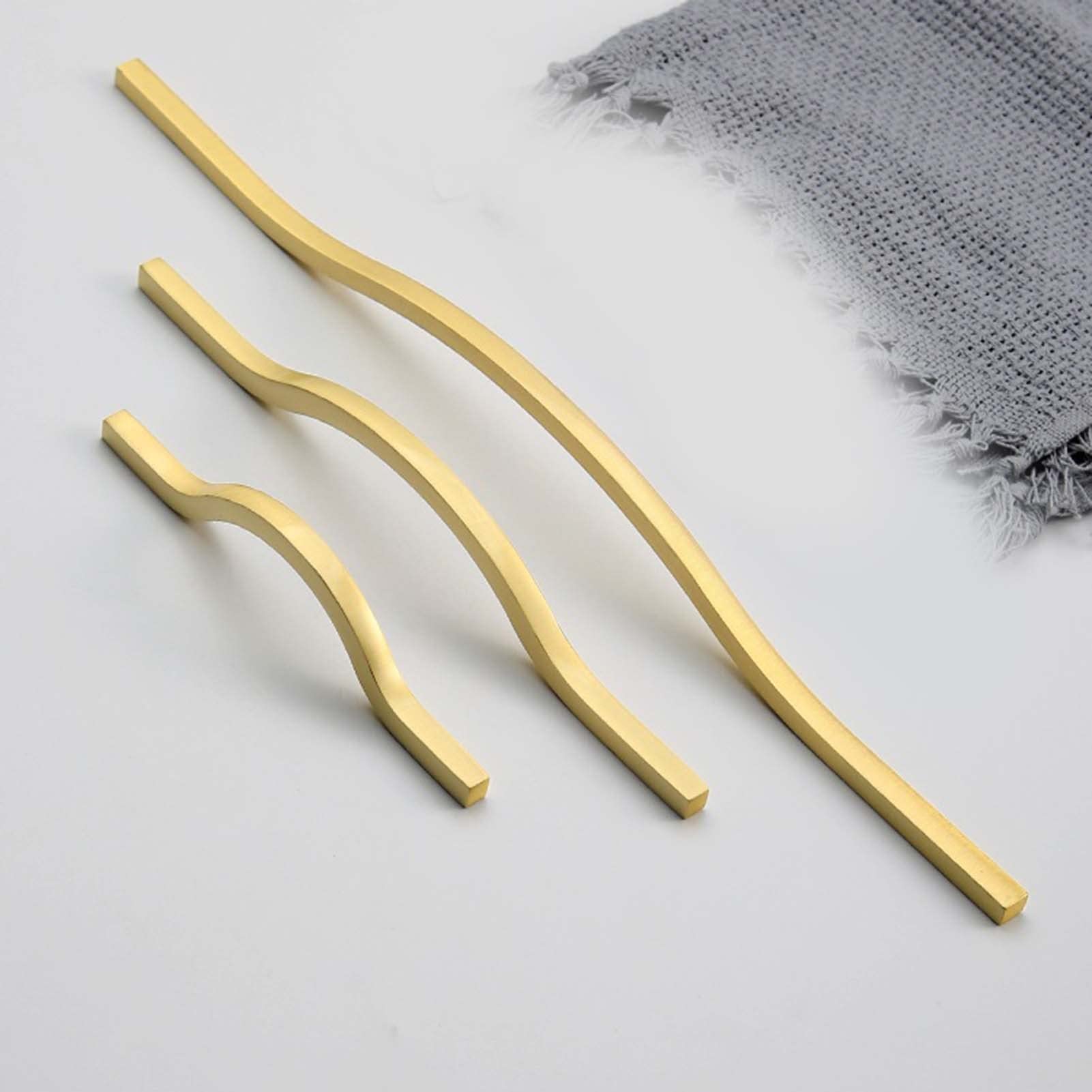 Gold Cabinet Knobs, Brass Double Hole Extended Handle, for Kitchen Cupboard Doors, Closet, Dresser Drawer (Color : C)