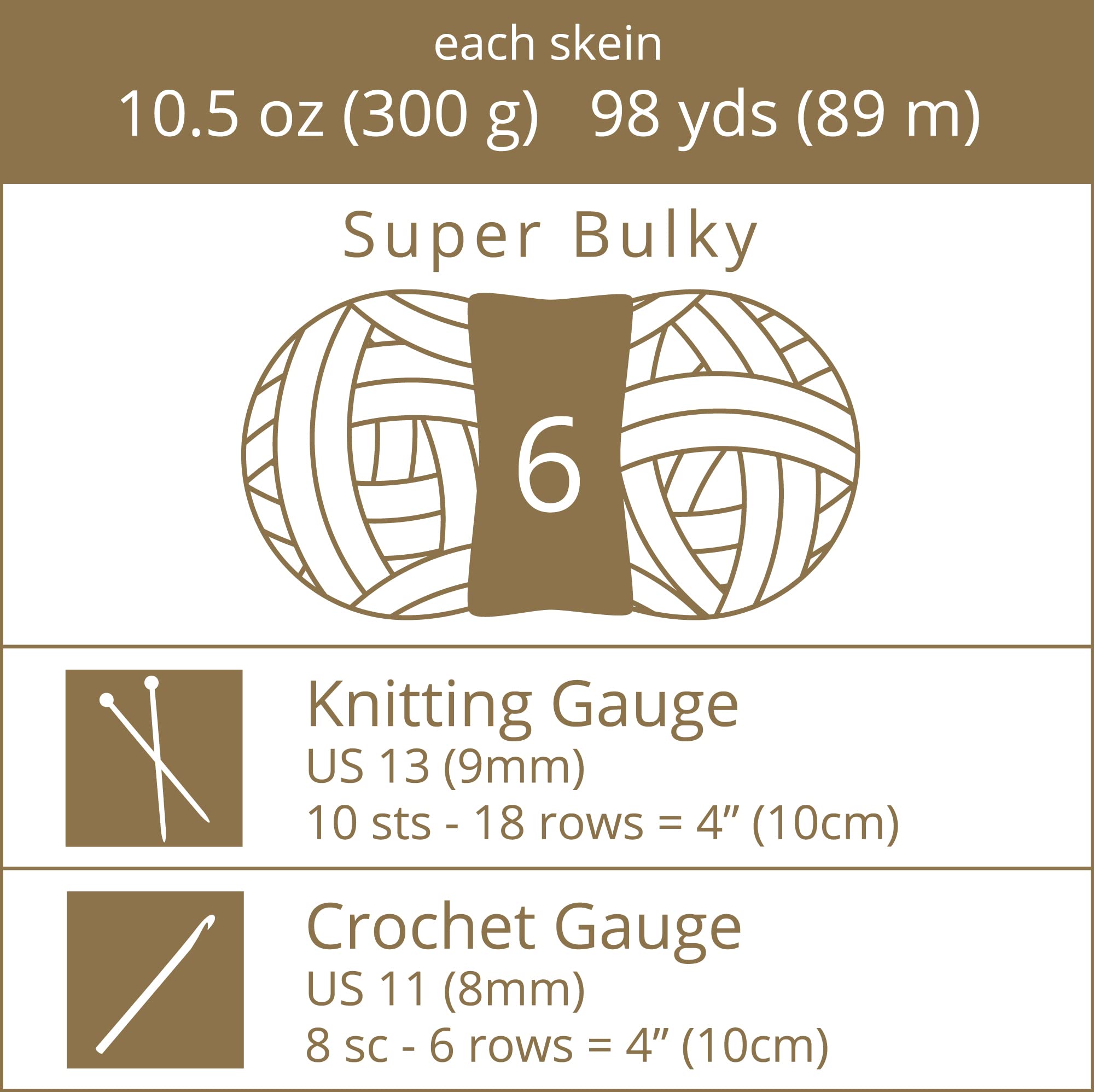 Crafted By Catherine Luxe Velvet Multi Yarn - 2 Pack (300 g / 10.5 oz, 98 Yards Each Skein), Khaki Multi, Gauge 6 Super Bulky