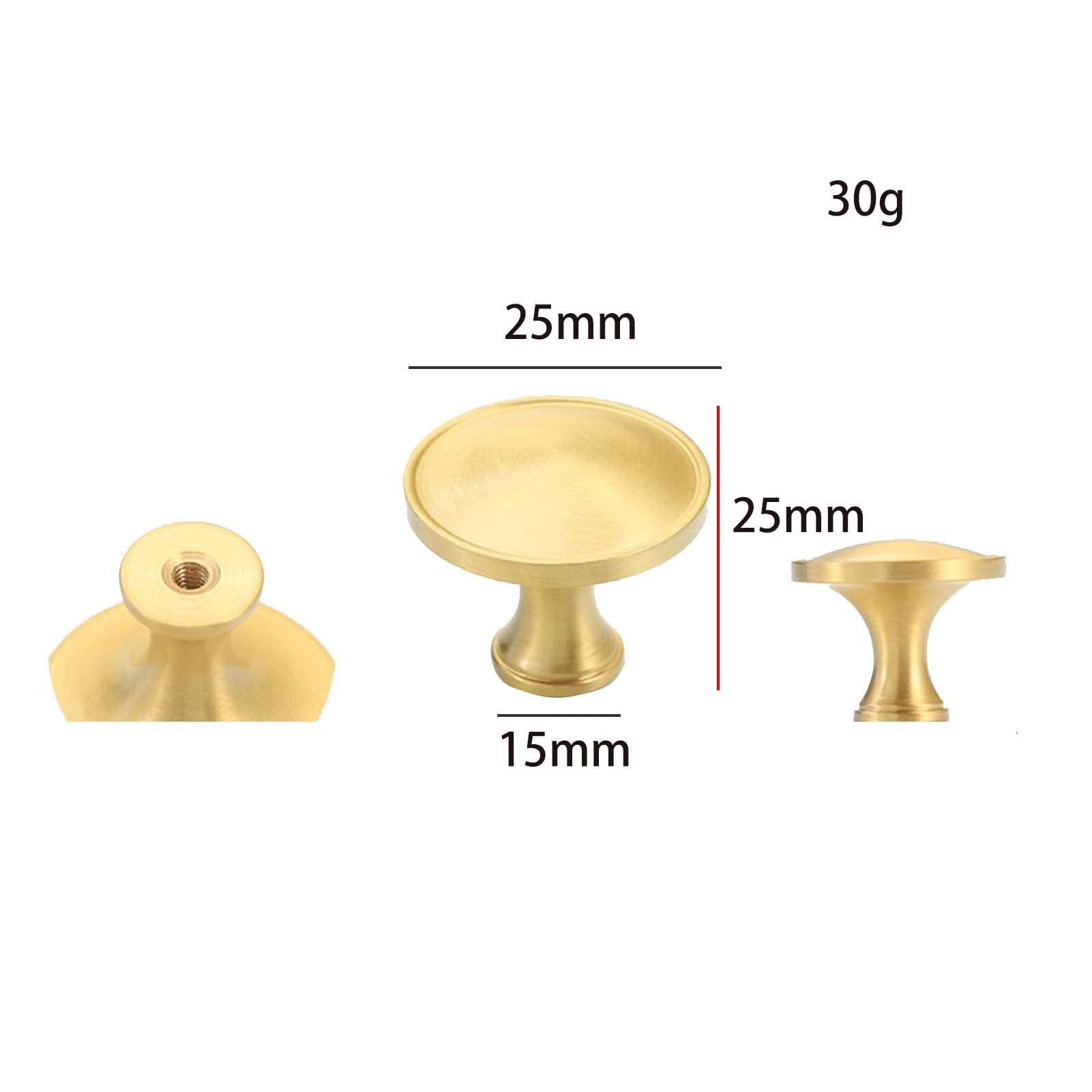 Gold Cabinet Knobs, Brass Double Hole Extended Handle, for Kitchen Cupboard Doors, Closet, Dresser Drawer (Color : Single hole c)