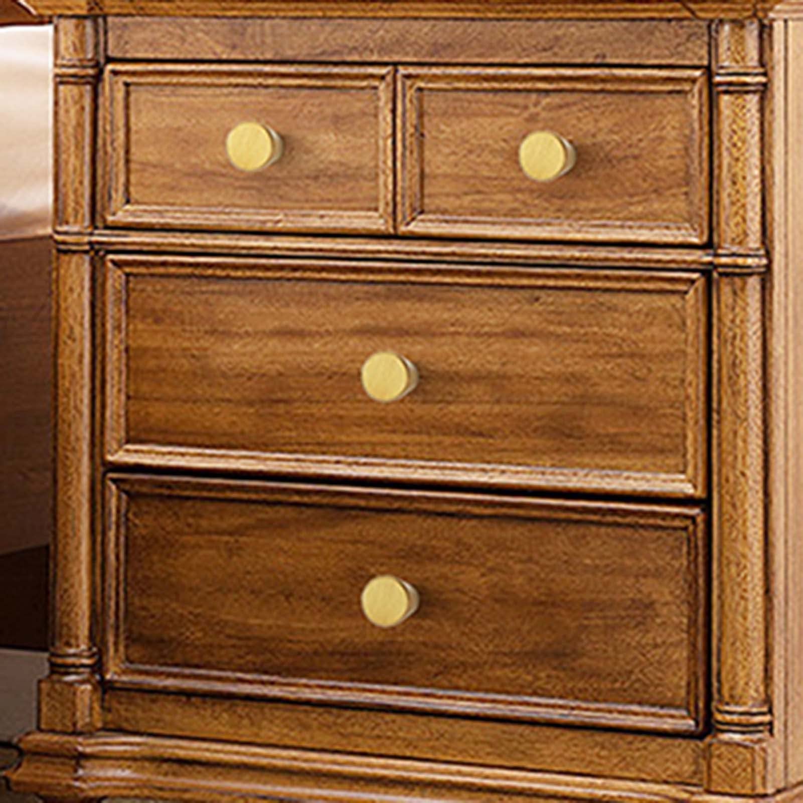 Gold Cabinet Knobs, Brass Double Hole Extended Handle, for Kitchen Cupboard Doors, Closet, Dresser Drawer (Color : Single hole c)
