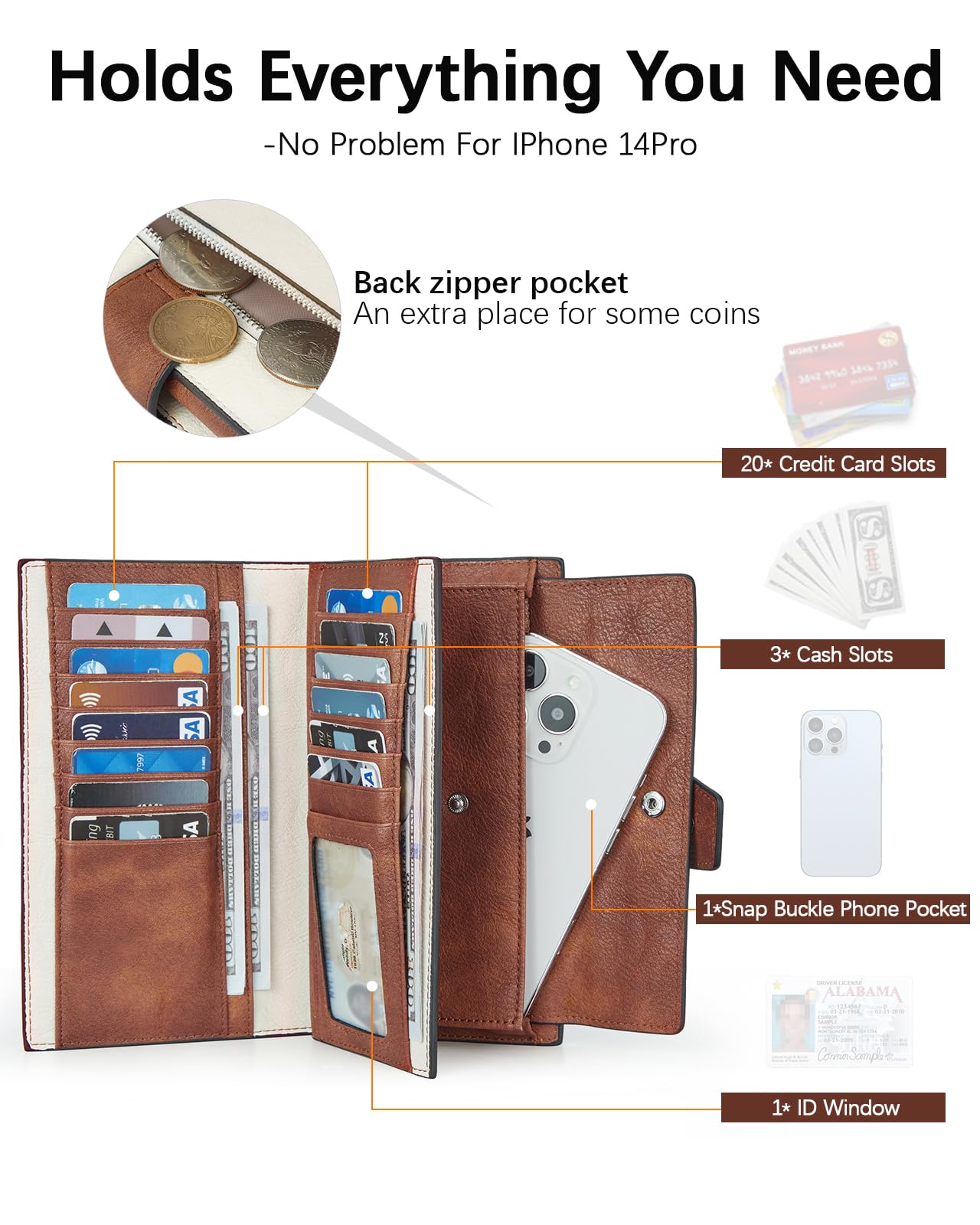 BOSTANTEN Womens Leather Wallets RFID Bundle Leather Backpack for Men