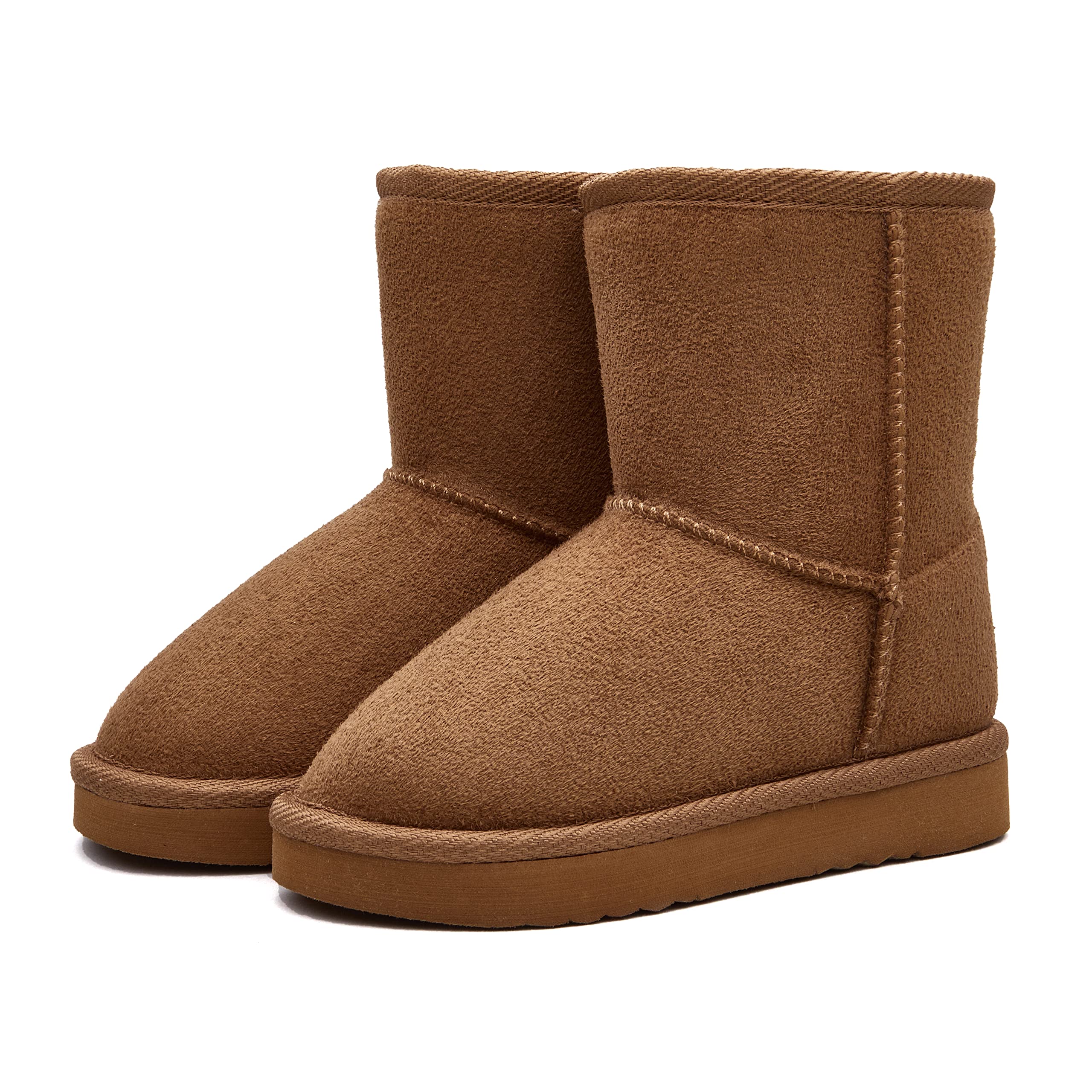 Weestep Boys and Girls Toddler/Little Kid/Big Kid Warm Fur Winter Snow Boots(2 Little Kid Chesnut)