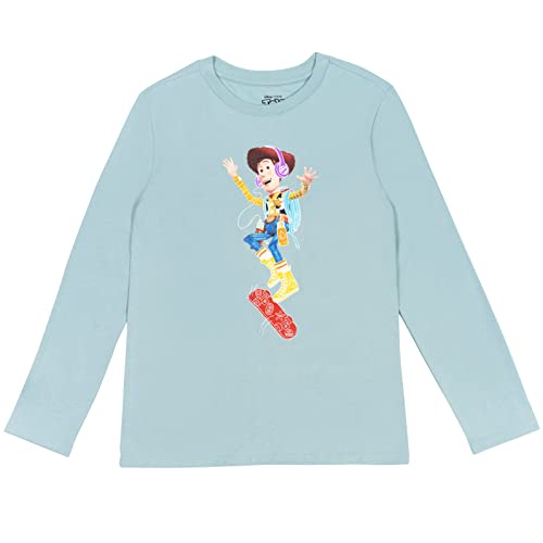 Disney Pixar Toy Story Buzz Lightyear Woody Toddler Boys 2 Pack Graphic T-Shirts Blue/Green 5T