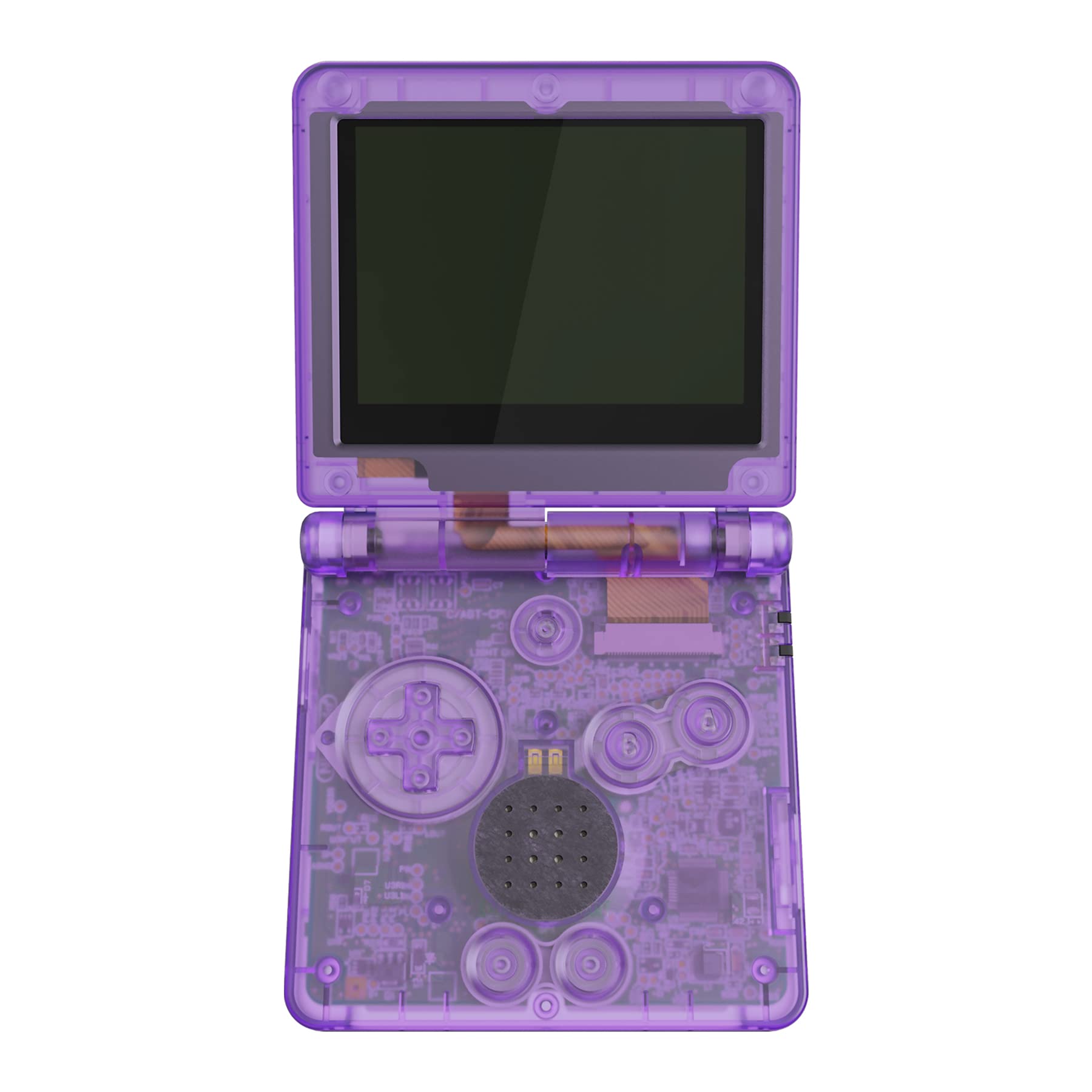 IPS Ready Upgraded eXtremeRate Clear Atomic Purple Custom Replacement Housing Shell for Gameboy Advance SP GBA SP β Compatible with Both IPS & Standard LCD β Console & Screen NOT Included