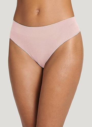 Jockey Women's Underwear EcoSeamfree Rib Thong, Pink Haze, 2XL