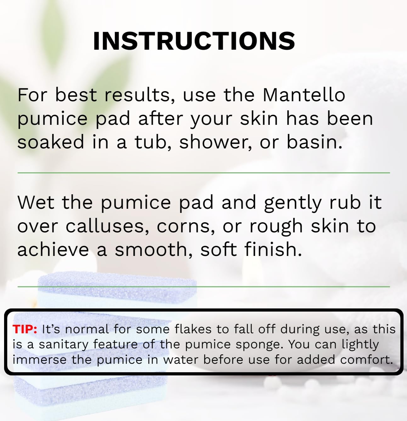 Mantello Pumice Stone for Feet- Foot Scrubbers for Shower and Foot Tub- Pumice Stone for Feet Callus Remover- Double Sided Foot Scrubber Dead Skin Remover- 4 Pack
