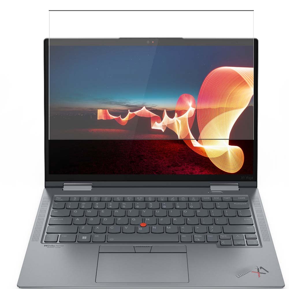 Puccy Tempered Glass Screen Protector Film, compatible with Lenovo ThinkPad X1 Yoga Gen 7 14" Laptop (Active Area Cover Only) Protective Protectors Guard
