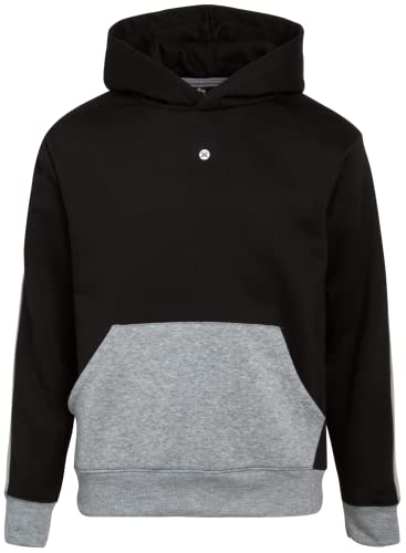 RBX Boys' Active Sweatsuit Set - 3 Piece Fleece Zip Up Hoodie, Athletic T-Shirt, and Jogger Sweatpants for Boys (Sizes: 8-12), Size 10, Black