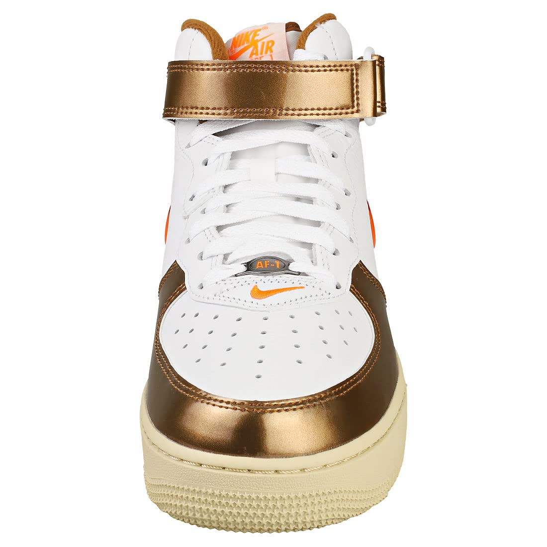 NIKE Unisex Fashion Sneakers, White Total Orange Ale Brown 100, 10.5 US Men